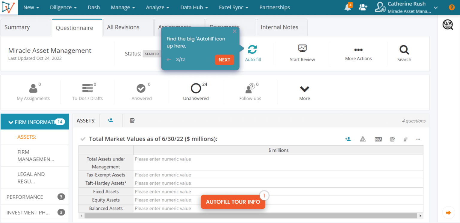DiligenceVault Platform Product Tour - DiligenceVault